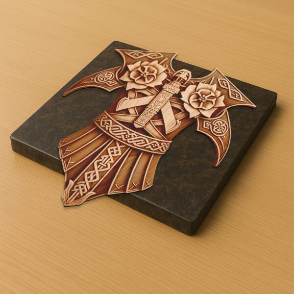 Viking Warrior Armor 3D Illusion Laser Engraving File, Norse Mythology ...