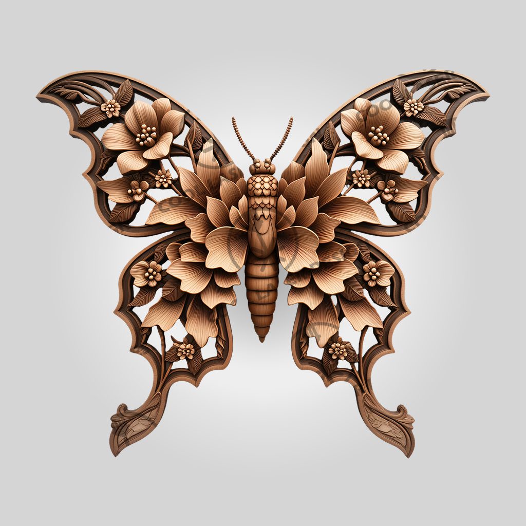 3D Illusion Laser Engraving File, Leaf Insect Light Art, Nature Home ...