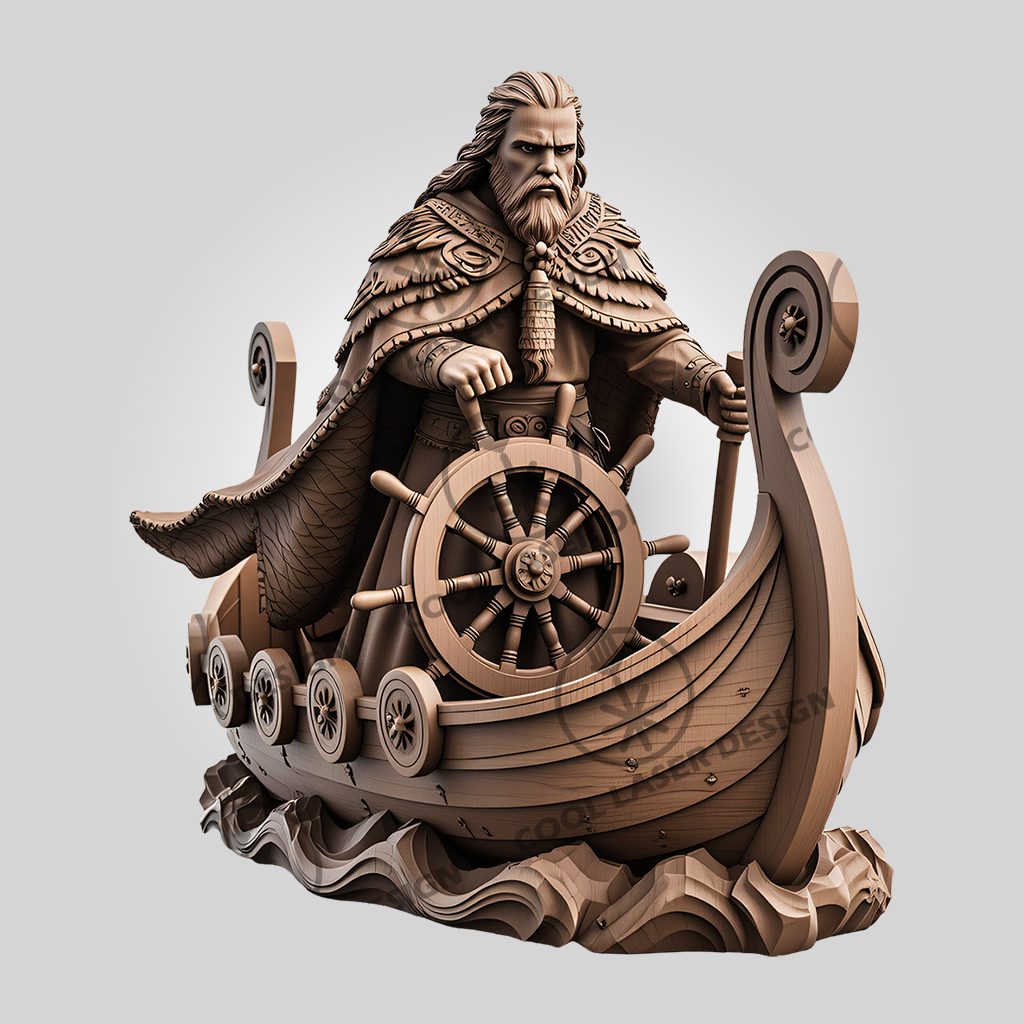 3D Illusion Laser Engraving File, Viking Soldier Navigator, Unique Wall ...