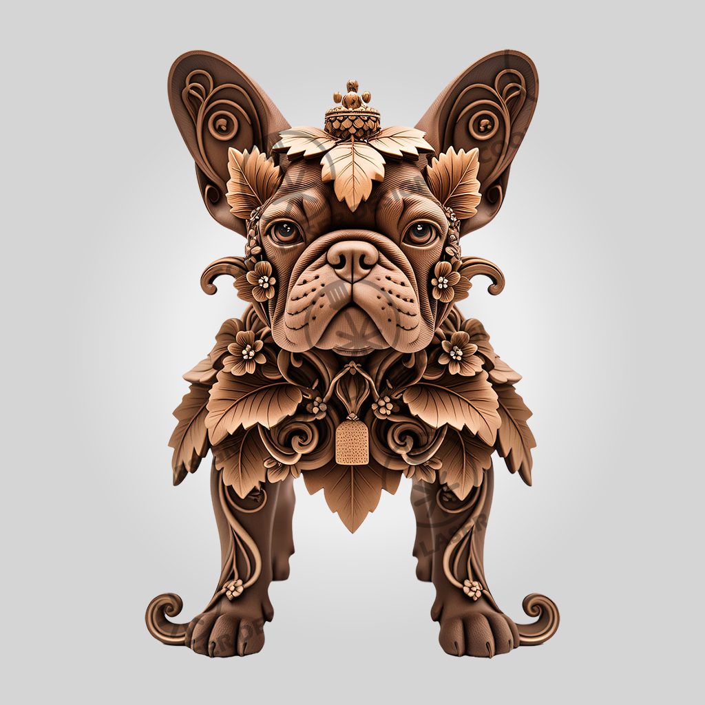 French Bulldog 3D Illusion Laser Engraving File, DIY Art Pattern for ...