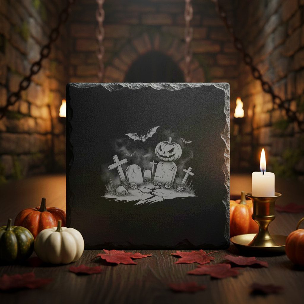 Jack O Lantern Engraving File, Halloween Coaster Design, Spooky ...
