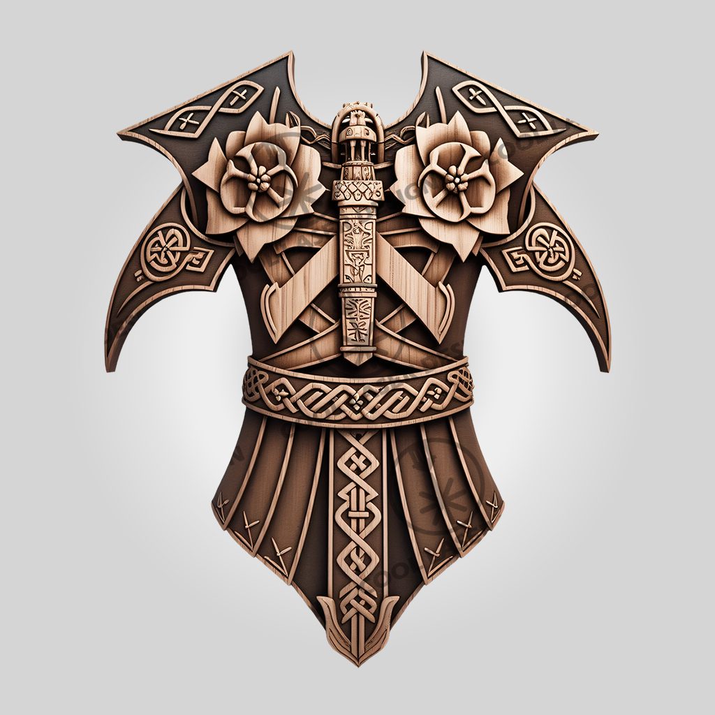 Viking Warrior Armor 3D Illusion Laser Engraving File, Norse Mythology ...