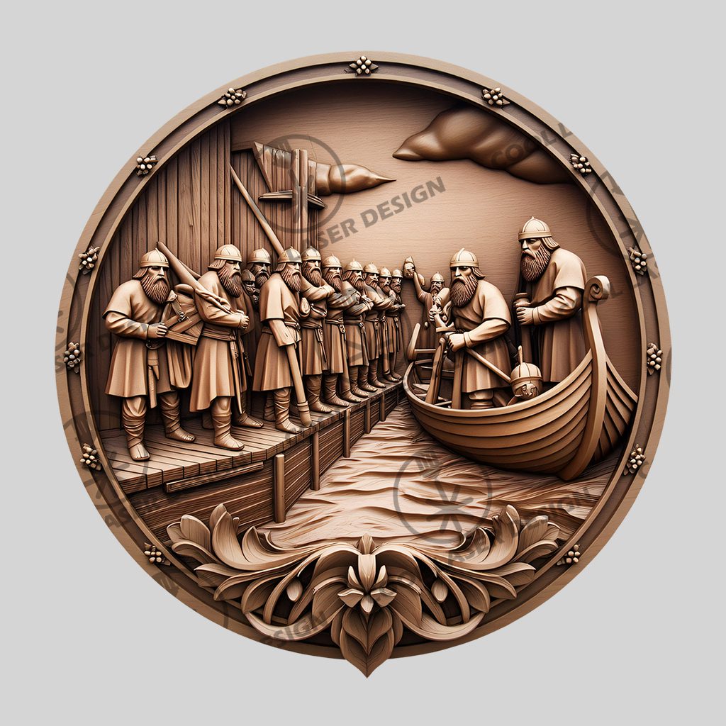 Viking Warriors 3D Laser Engraving Design File, Norse Art for Light ...